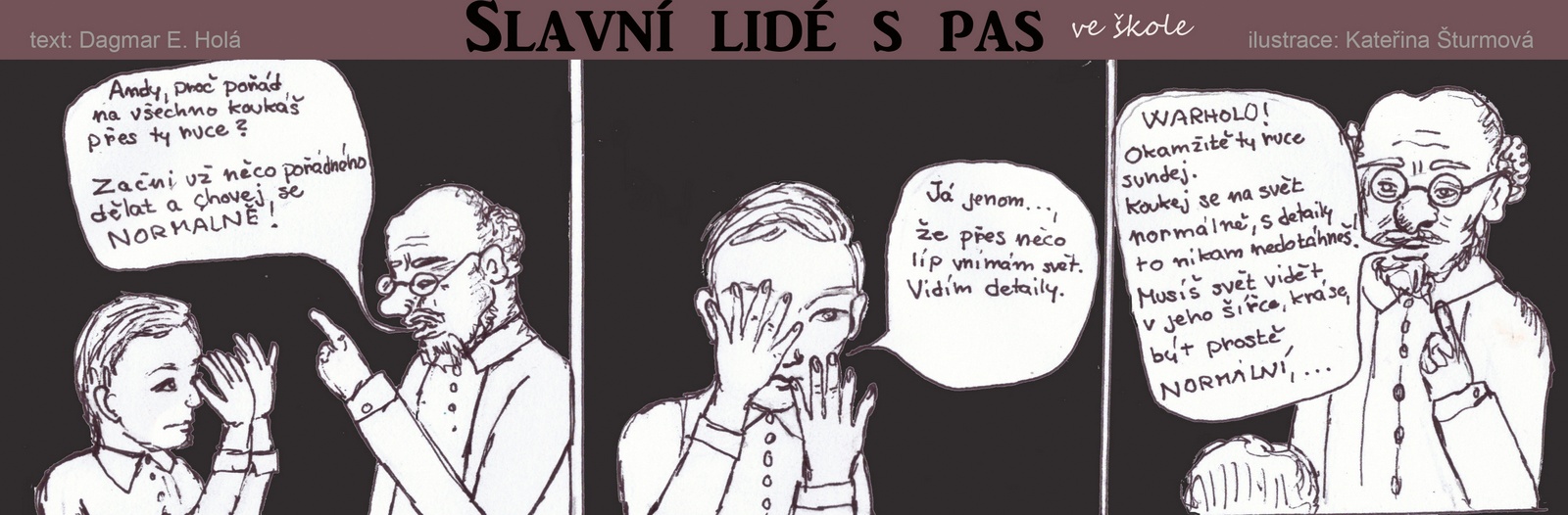 Komiks - Slavní lidé s PAS - ATYP magazín